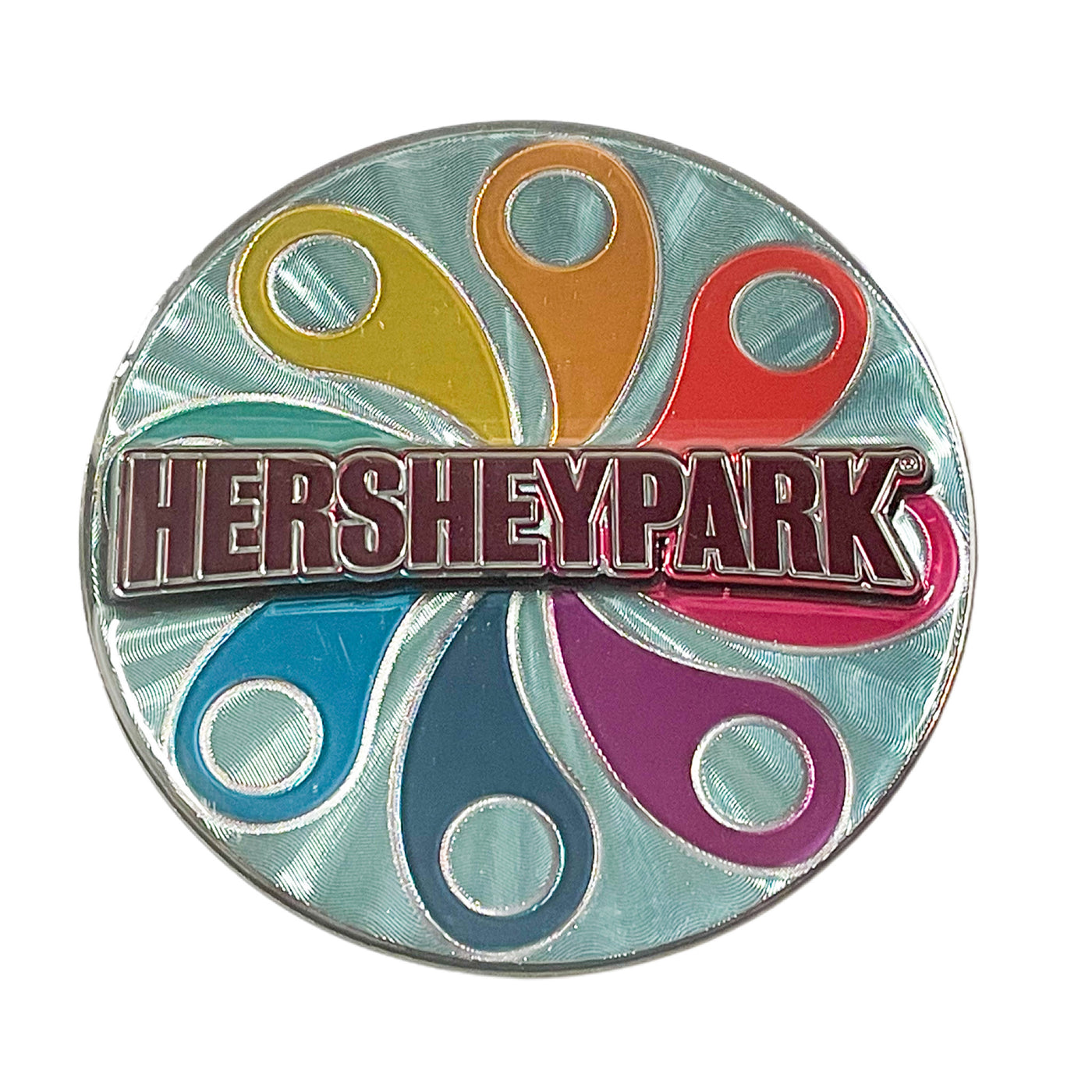 Hersheypark Round Pinwheel Foil Magnet